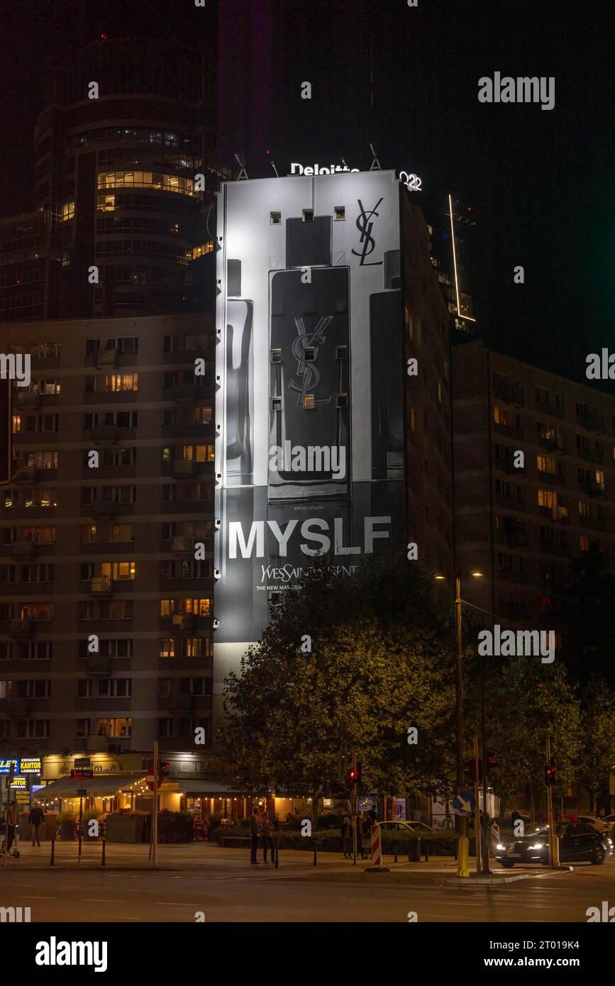 huge billboard advertising MYSLF, perfume for men by Yves Saint Laurent ...