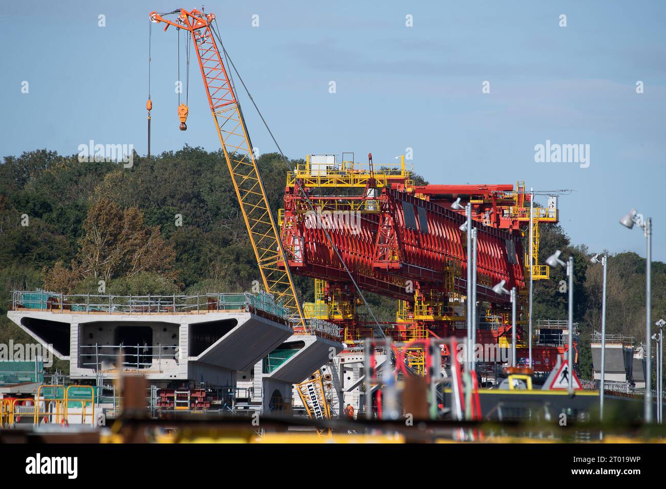 Harefield, UK. 3rd October, 2023. Dominque the HS2 Launching Girder ...