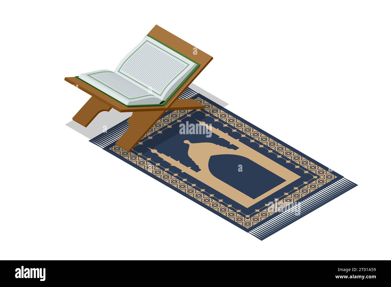 Isometric Islamic Book Koran. Kuran or Quran , the holy book of all ...