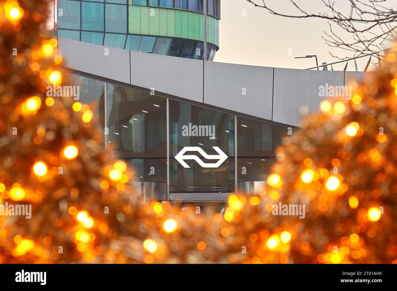 Arnhem, The Netherlands - December 12, 2022: Logo of the Dutch Railways ...