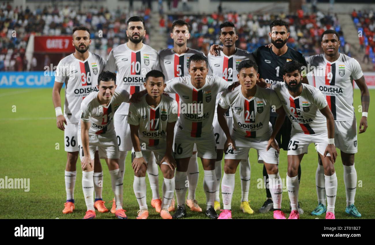 Odisha FC of India team photo during the AFC Cup 2023-24 Group-D match between Basundhara Kings ...