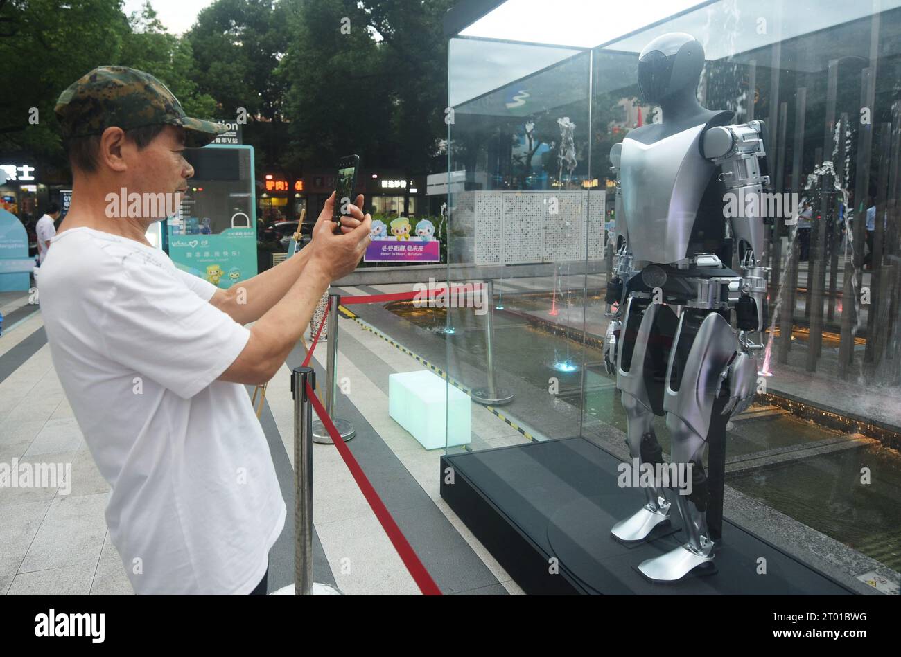 HANGZHOU, CHINA - OCTOBER 3, 2023 - Tesla's humanoid robot "Optimus ...