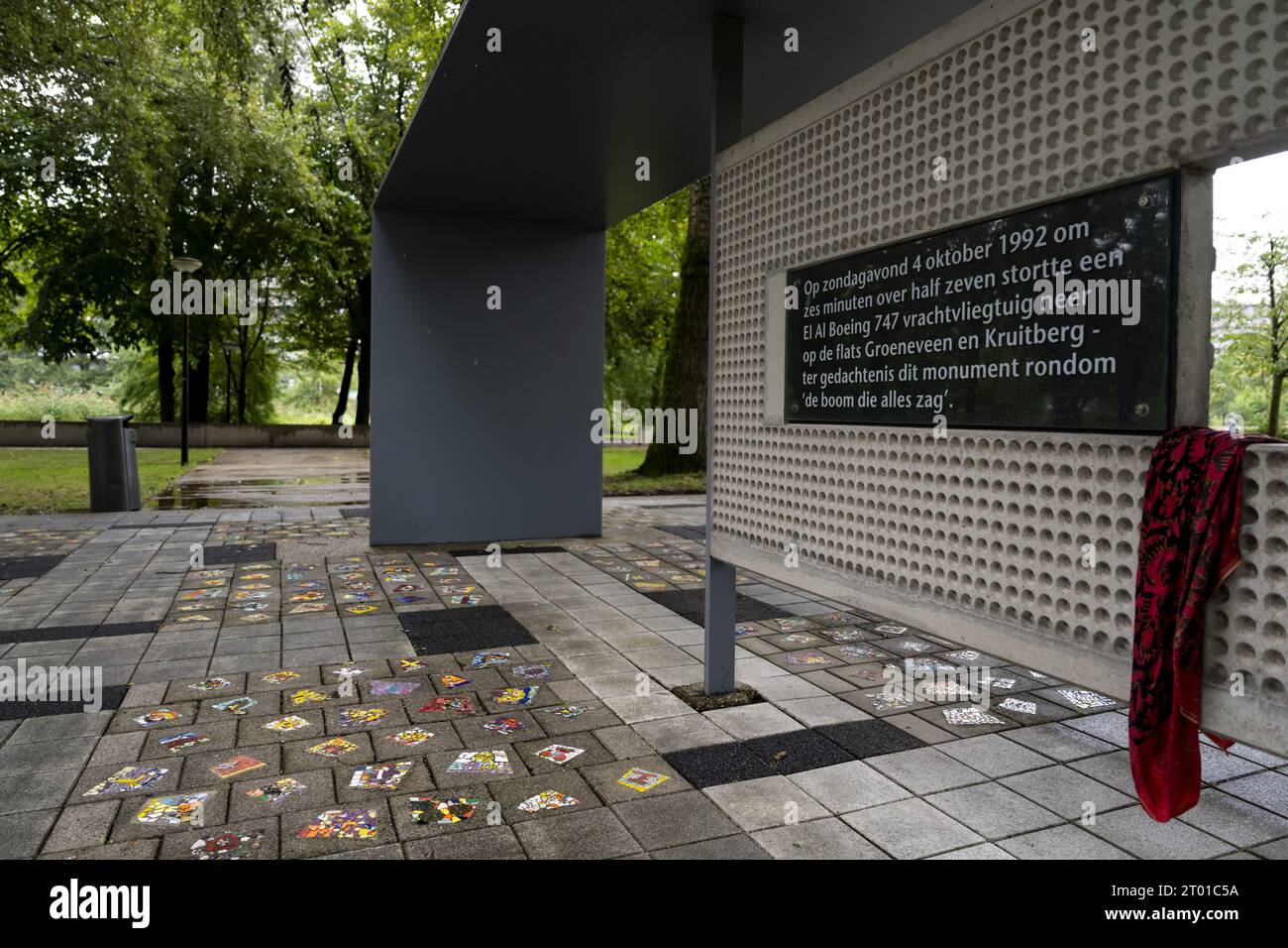 AMSTERDAM - The Monument to the Air Disaster in the Bijlmer with the ...