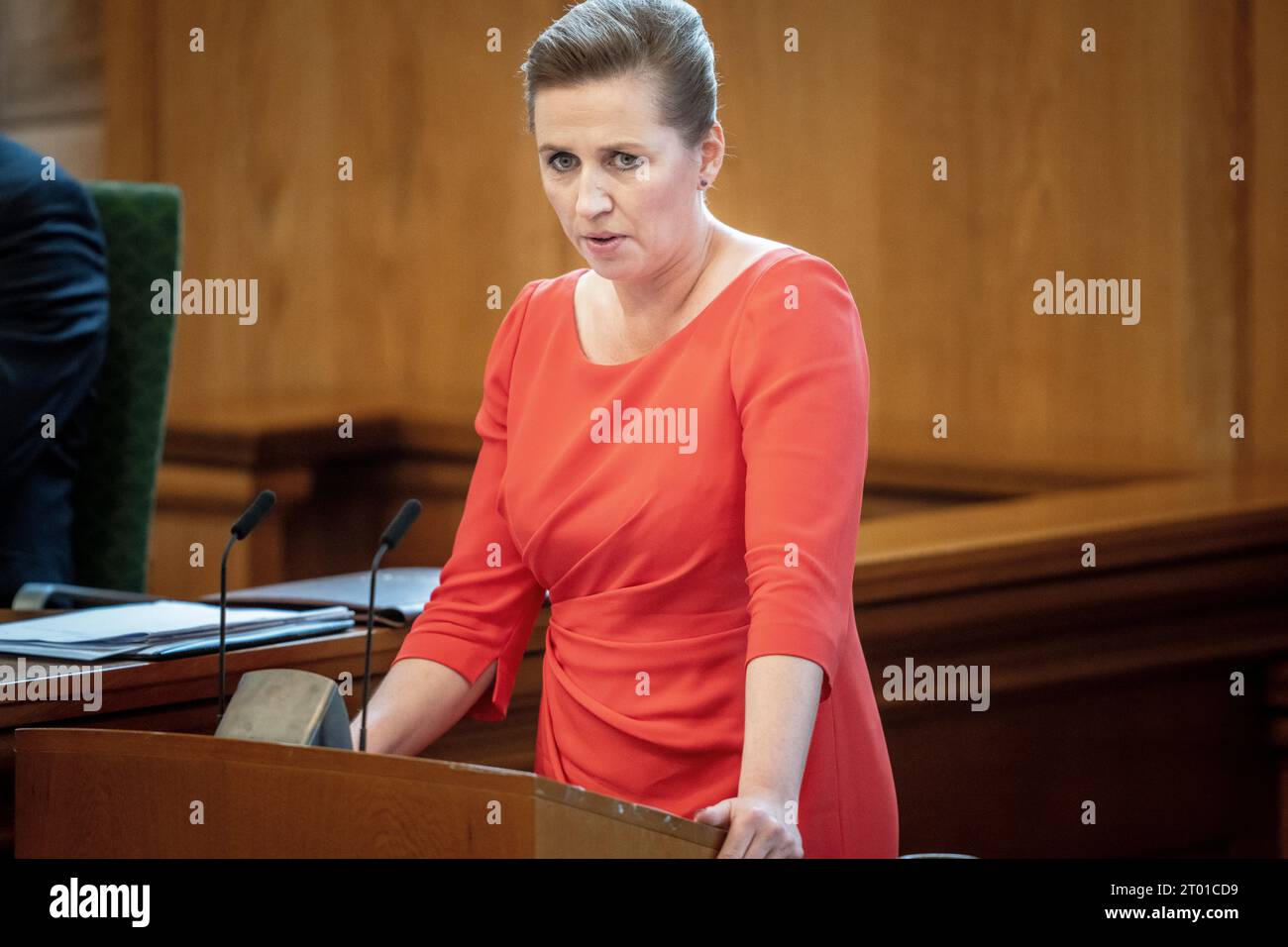 Prime Minister Mette Frederiksen speaks during the opening of the ...