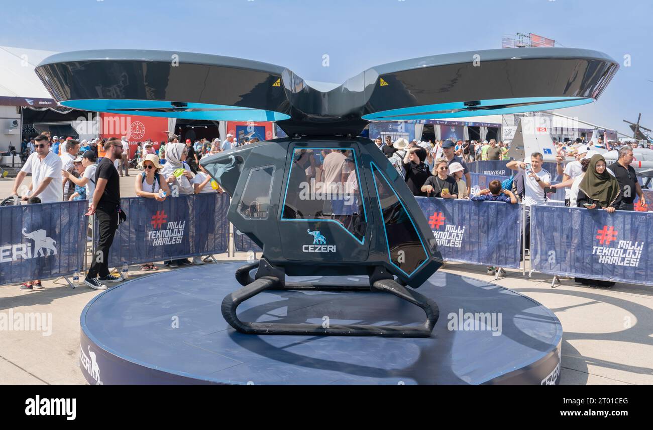 Ankara, Turkey - September 2, 2023: Cezeri is a quadcopter developed by ...