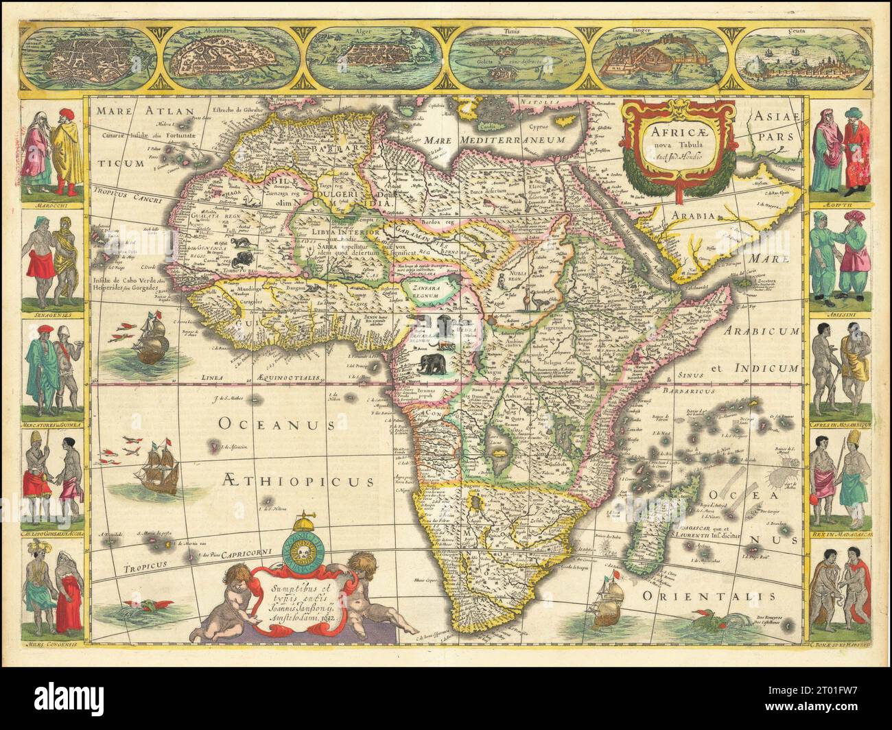 New Map of Africa, 1632 Stock Photo - Alamy