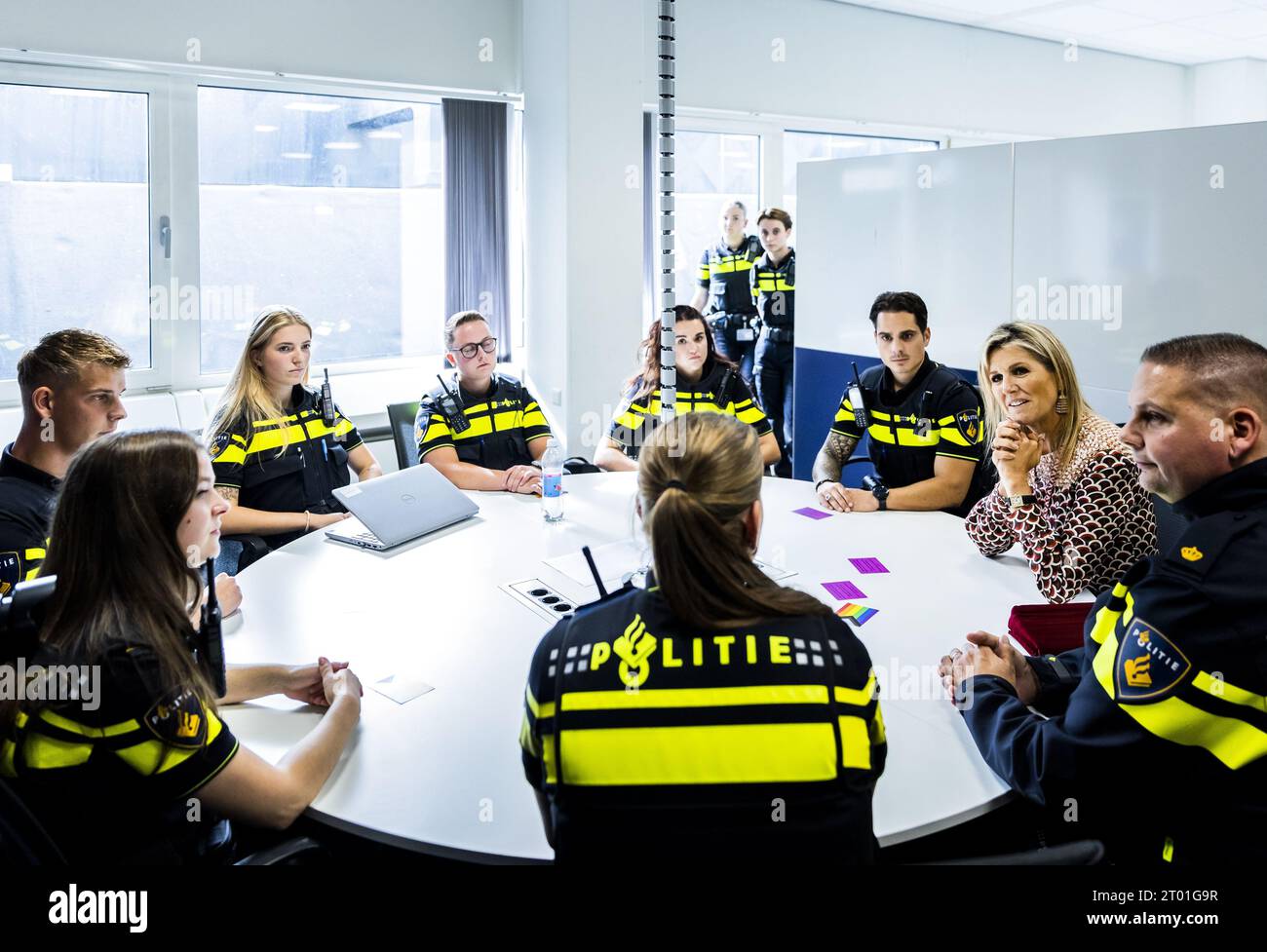 AMSTERDAM - Queen Maxima during a working visit to the Pink in Blue ...