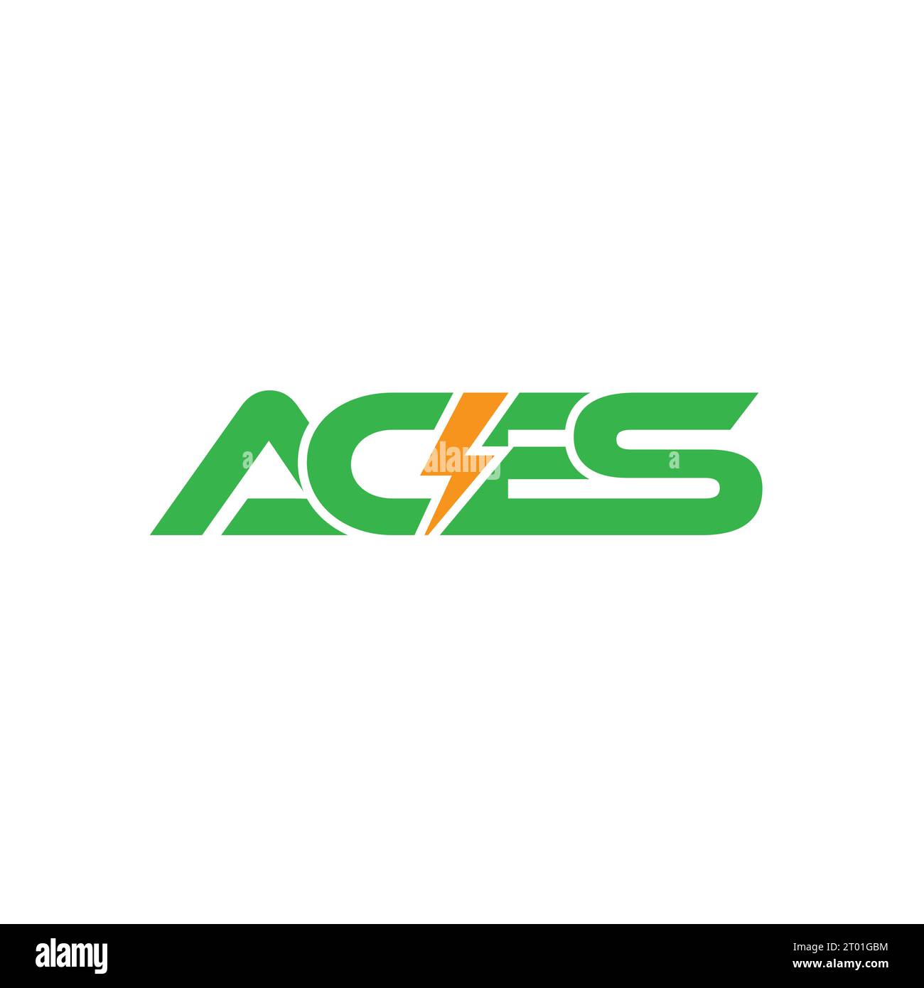 aces logo with electricity icon Stock Vector Image & Art - Alamy
