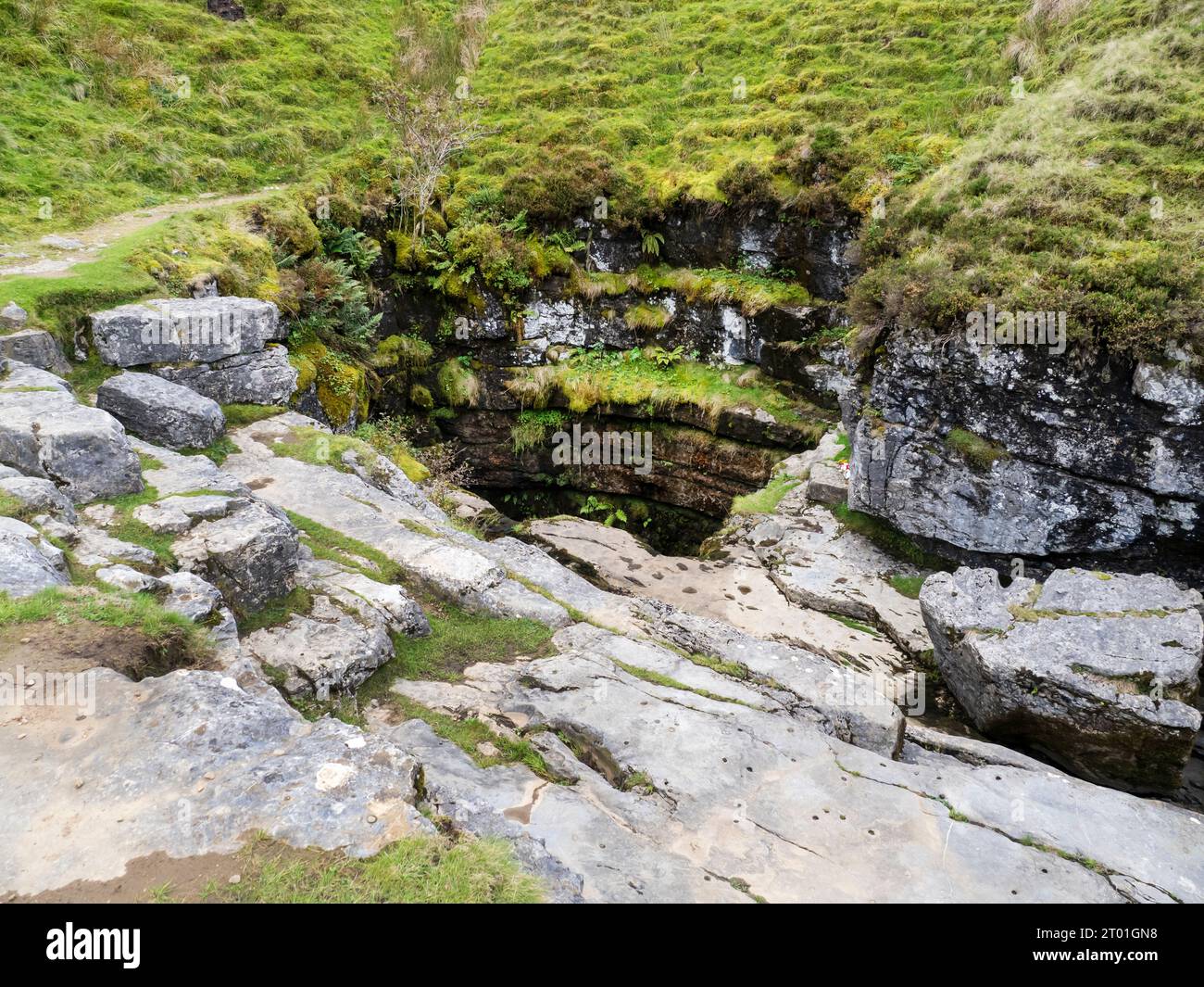 Gaping Gill on Ingleborough in the Yorkshire Dales, UK Stock Photo - Alamy