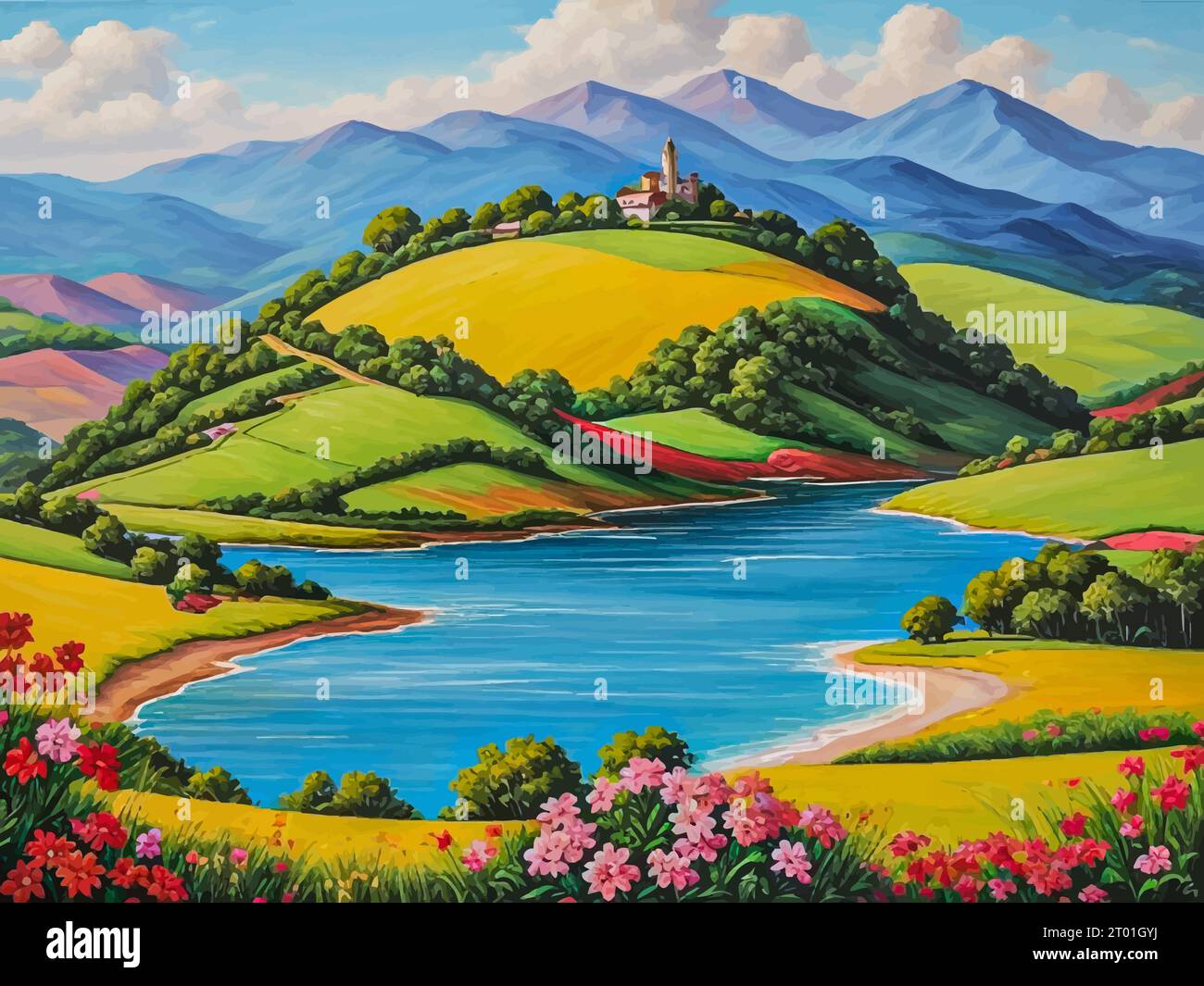 High resolution painting Stock Vector Images - Alamy