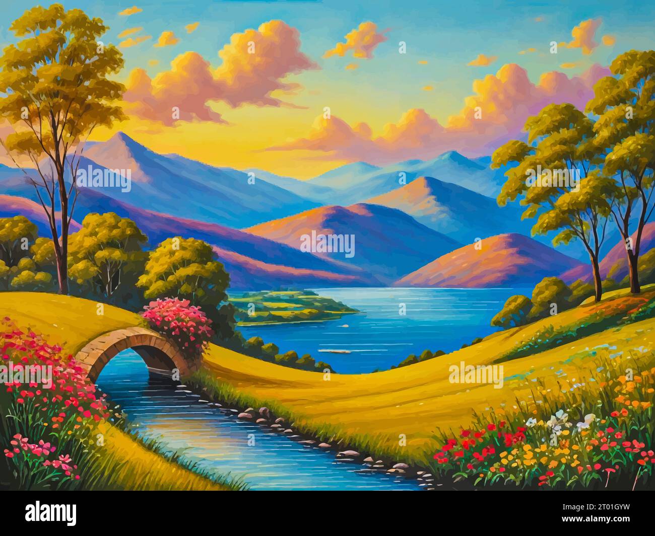 High resolution painting Stock Vector Images - Alamy
