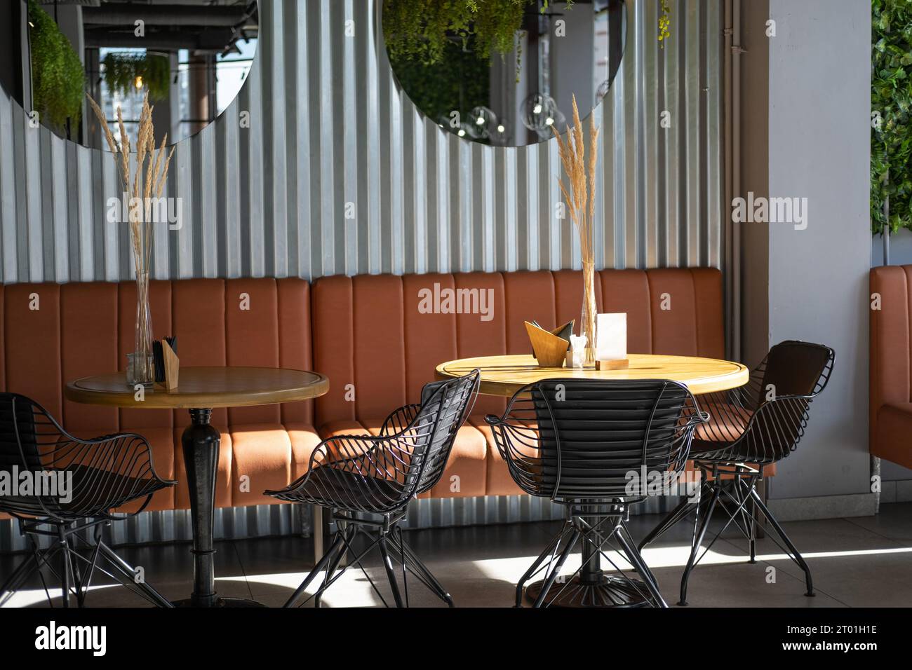 Modern Restaurant Interior Design. Trend of 2024. Stylish Coffee Shop ...