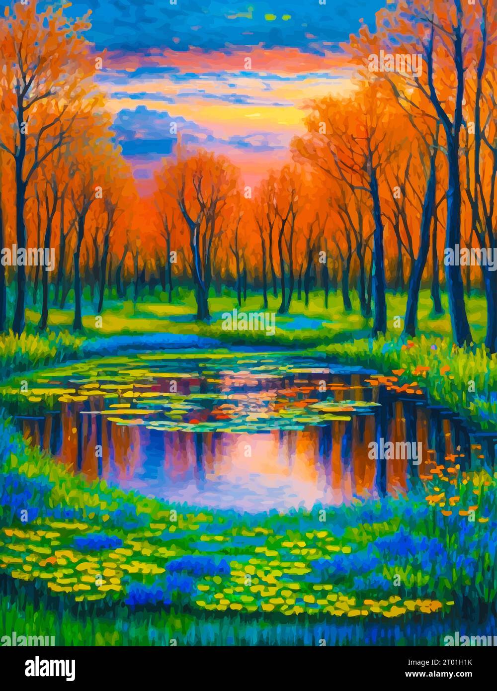 Impressionist landscape painter Stock Vector Images - Alamy
