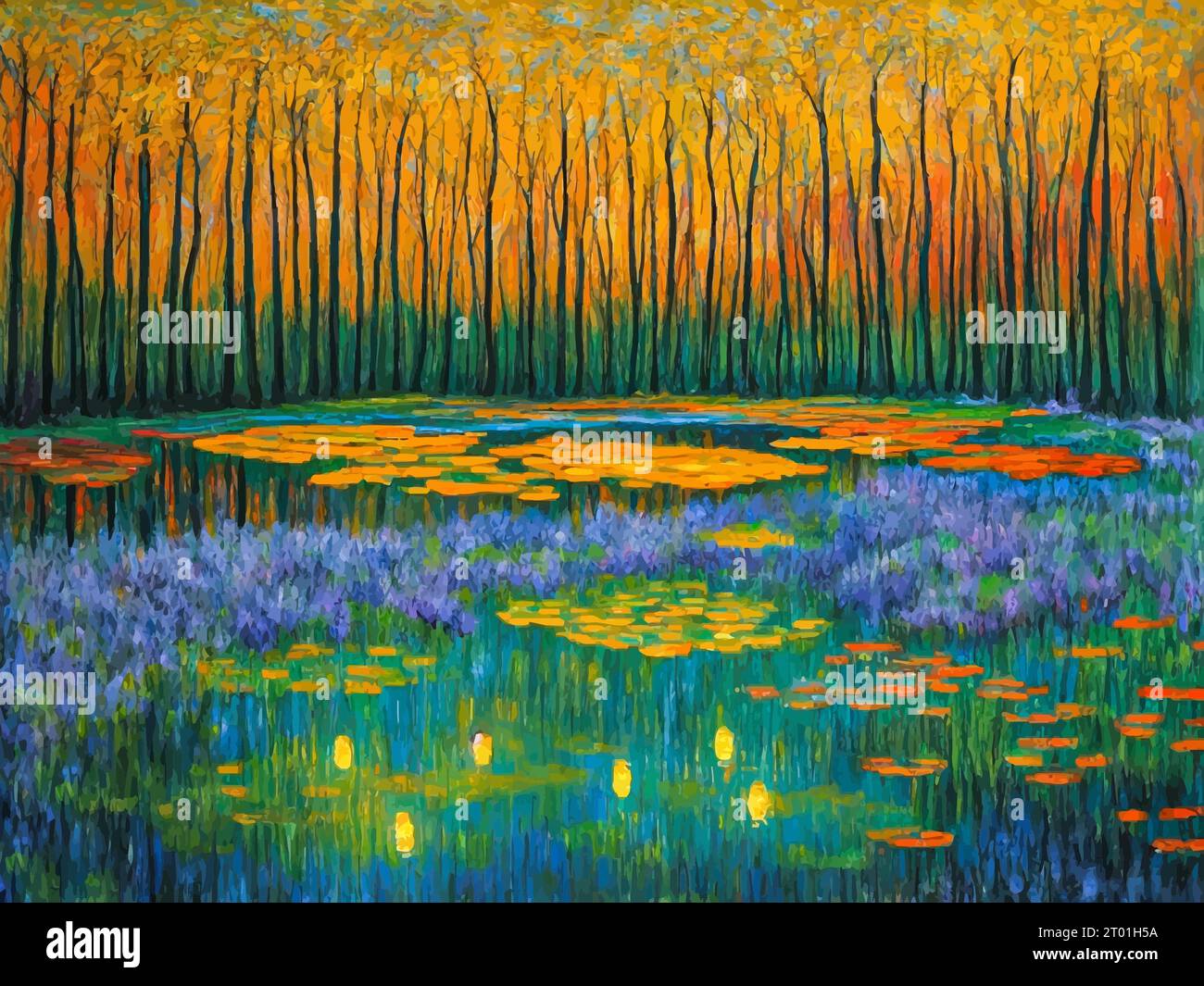 "High-resolution of painting entitled The Beauty of Nature. The artwork ...