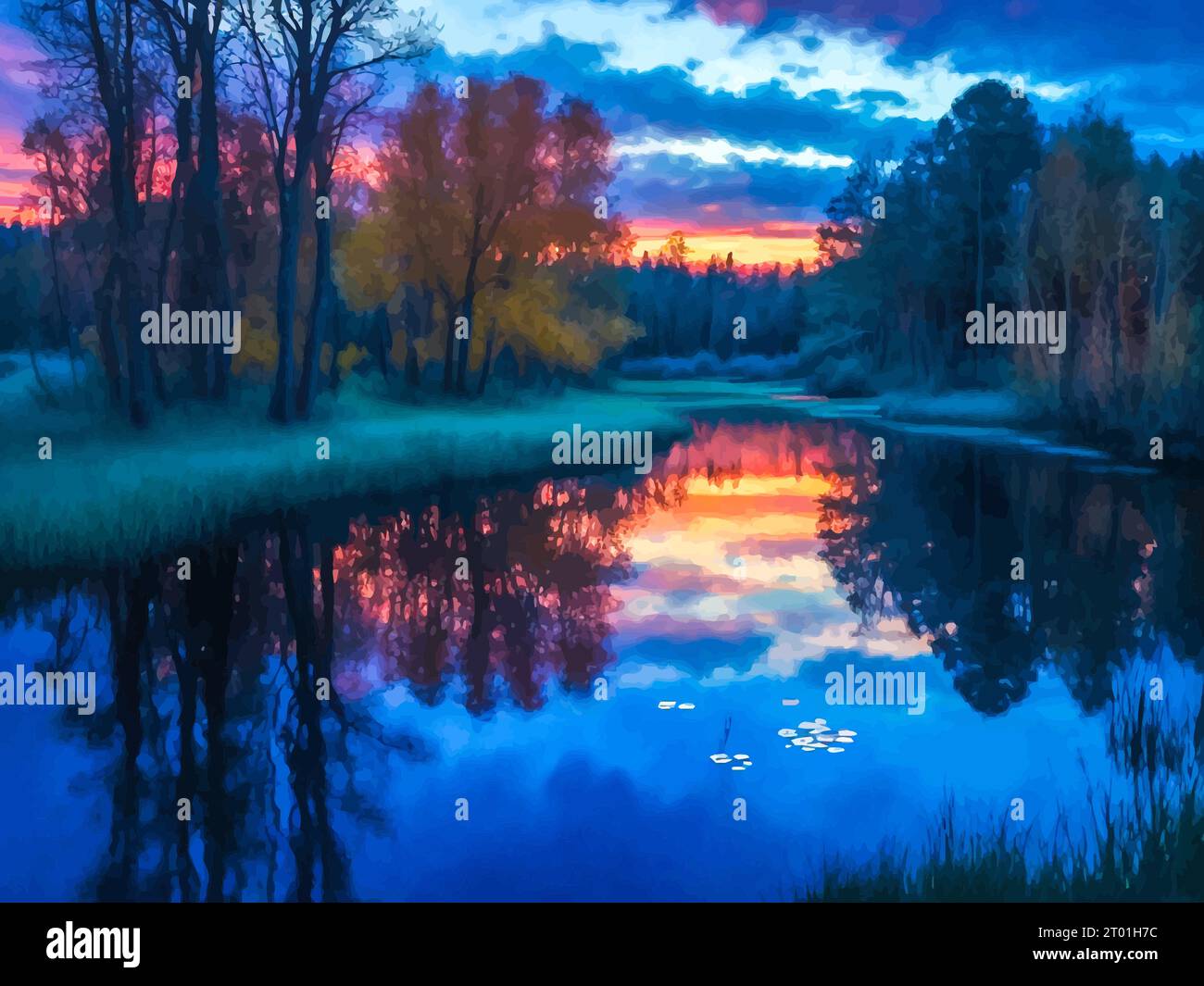 "High-resolution of painting entitled The Beauty of Nature. The artwork ...