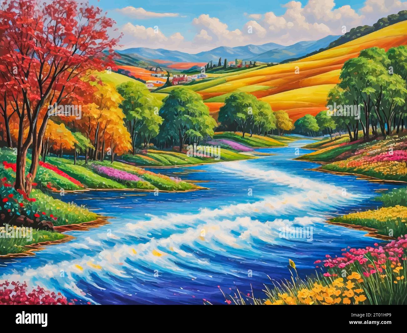 High resolution painting Stock Vector Images - Alamy