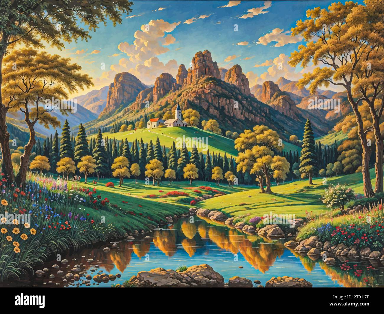 High resolution painting Stock Vector Images - Alamy