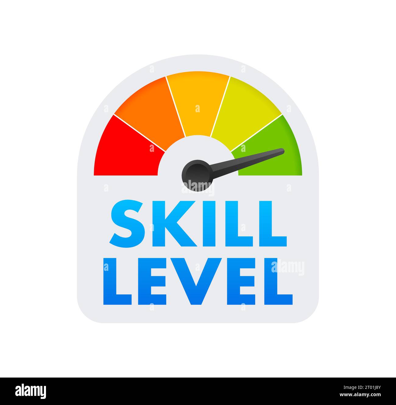 Skill Level Meter Measuring Scale Skill Level Speedometer Indicator