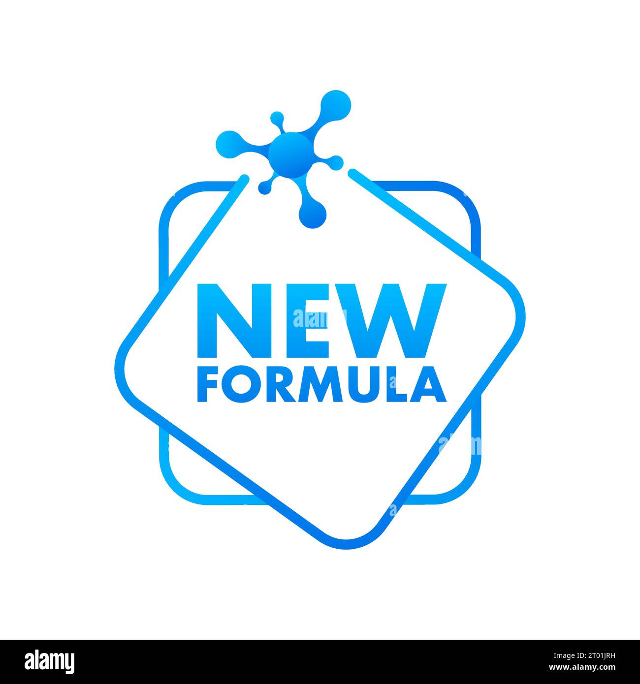 New Formula blue label. New Formula packaging information. Vector stock ...