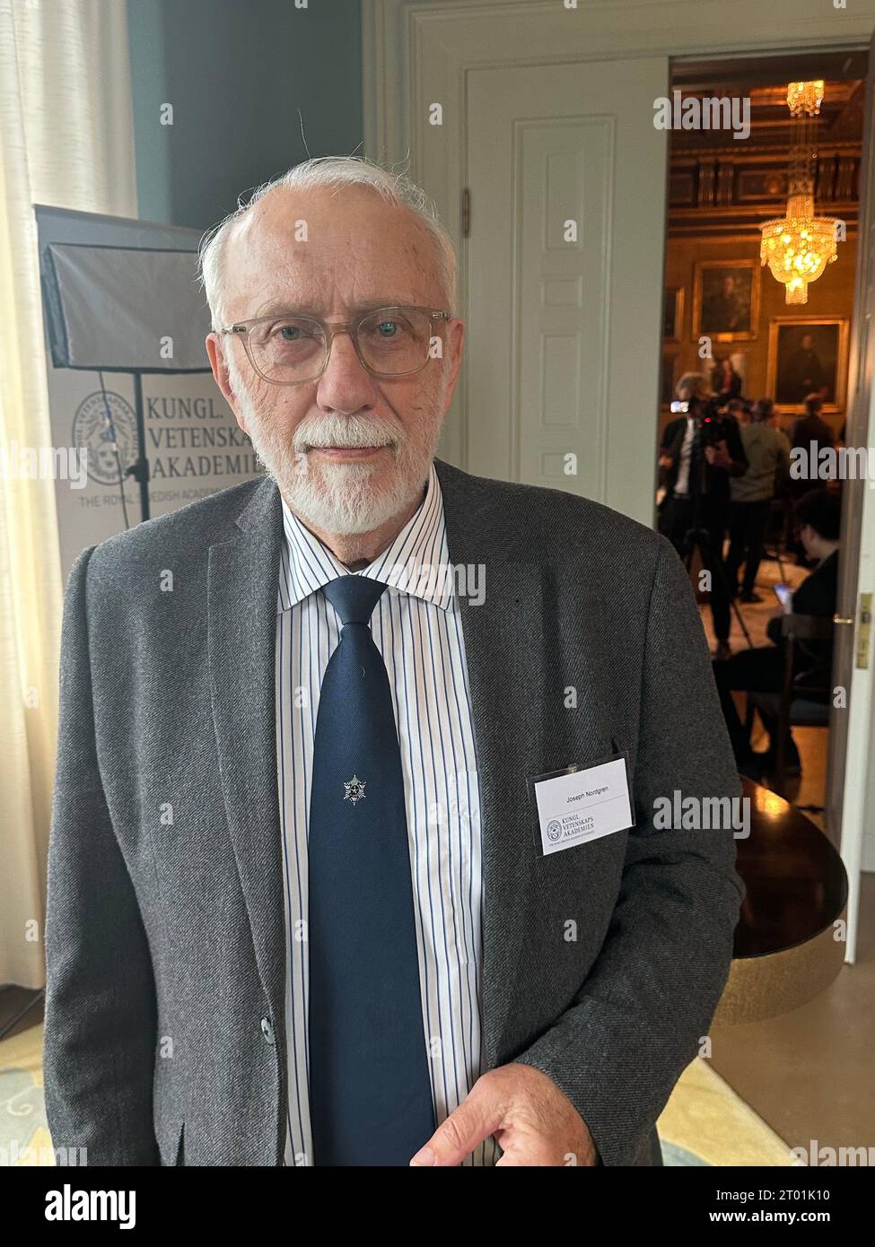 Stockholm, Sweden. 03rd Oct, 2023. Physicist Joseph Nordgren stands in ...