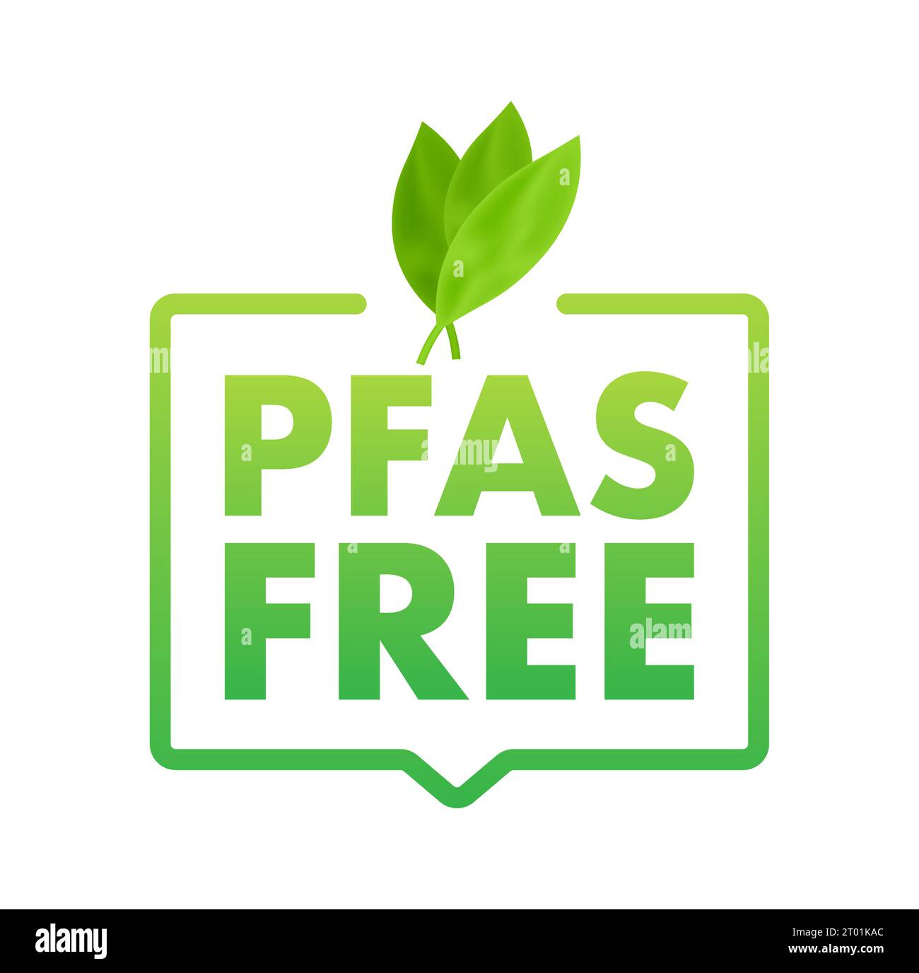 Pfas Free label. Proper nutrition, healthy eating. Pfas Free sign ...