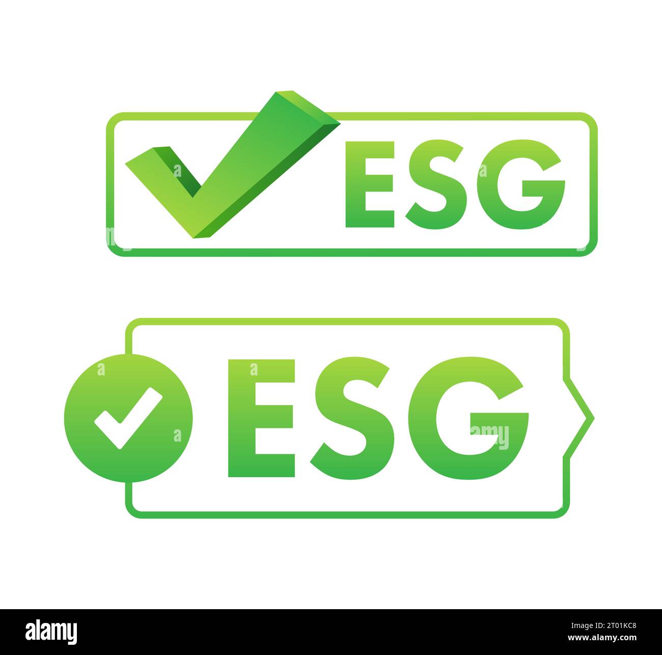 Esg business company criteria. Icon on green backdrop. Esg ...