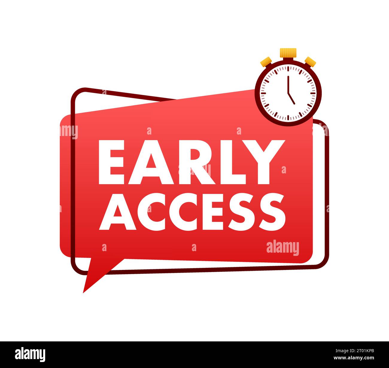 Stopwatch and the words Early Access. Vector stock illustration Stock ...