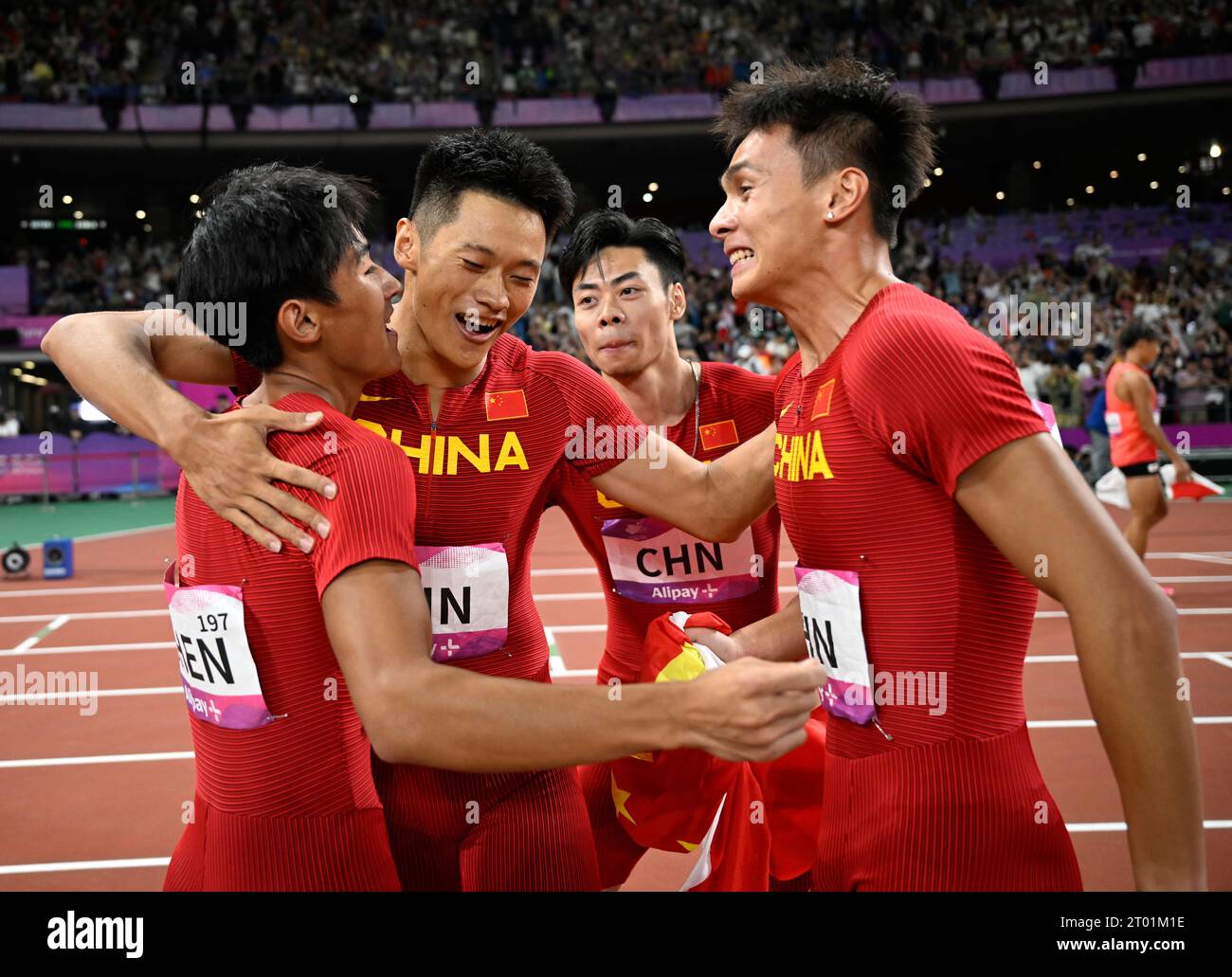 Hangzhou, China's Zhejiang Province. 3rd Oct, 2023. Chen Jiapeng, Xie ...