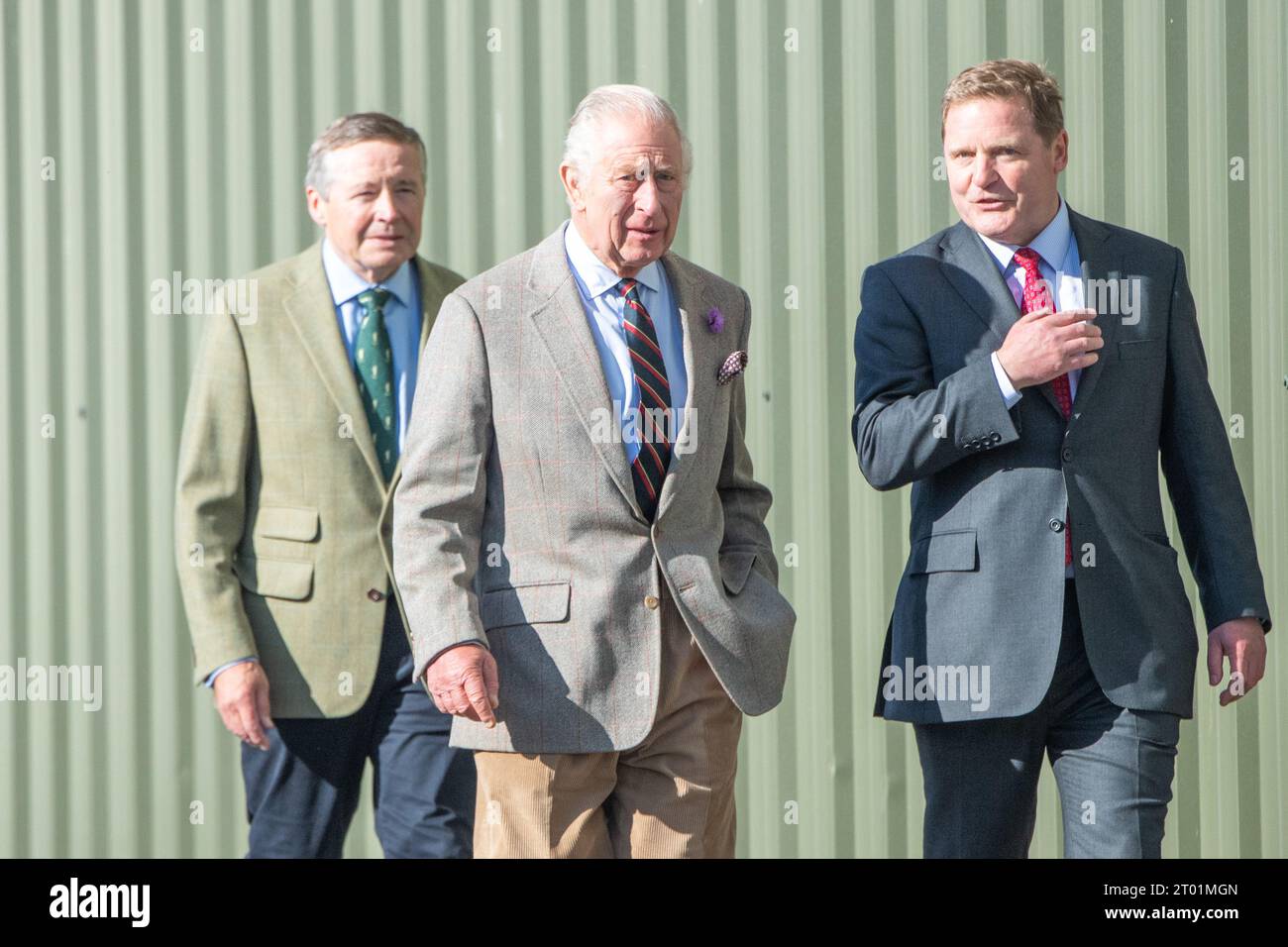 King Charles III with Lord Lieutenant Sandy Manson and company chairman ...