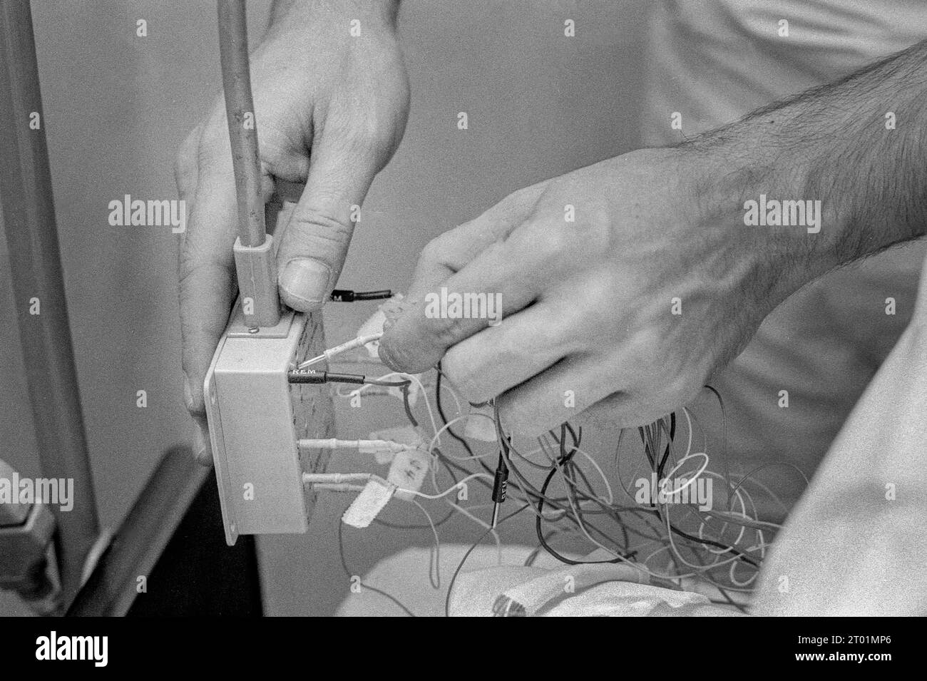 Sleep study hospital Black and White Stock Photos & Images - Alamy