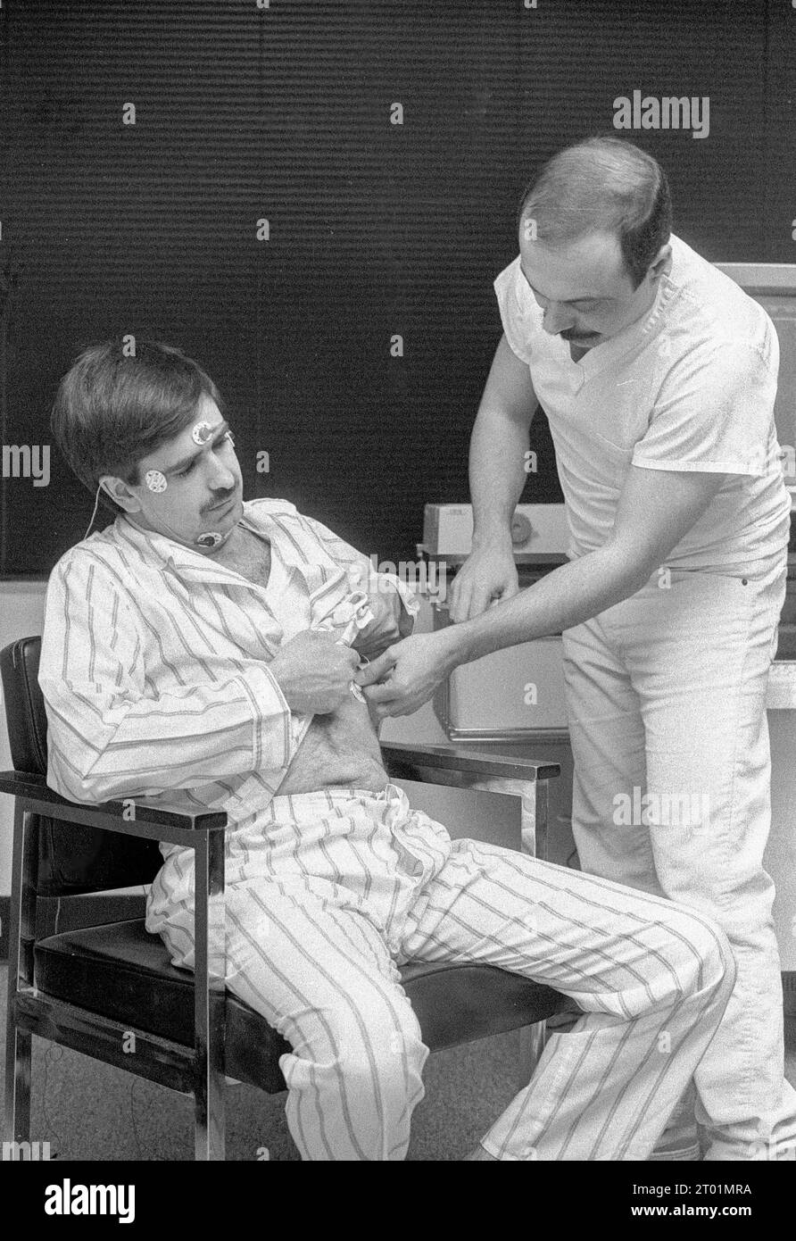 Sleep study wires Black and White Stock Photos & Images - Alamy