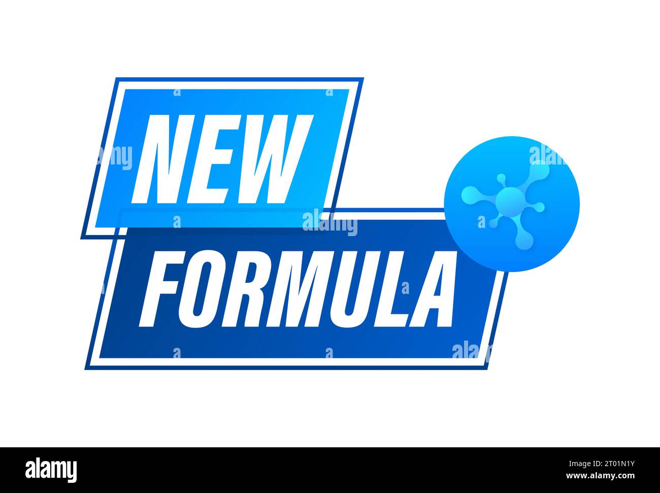 New Formula blue label. New Formula packaging information. Vector stock ...