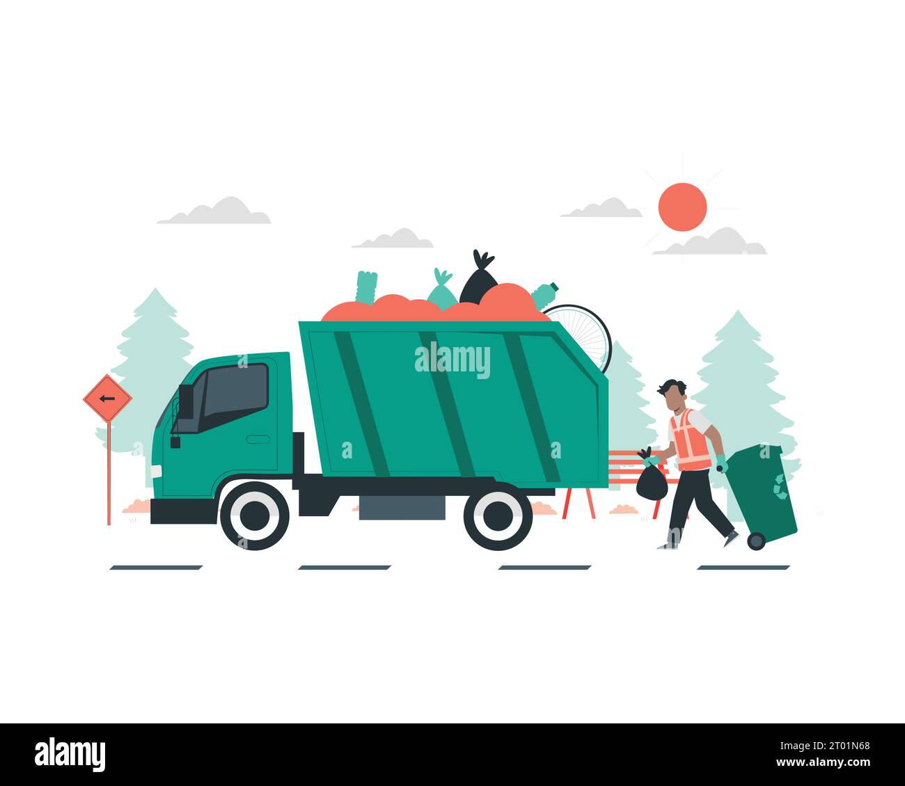 Picking up plastic waste Stock Vector Images - Alamy