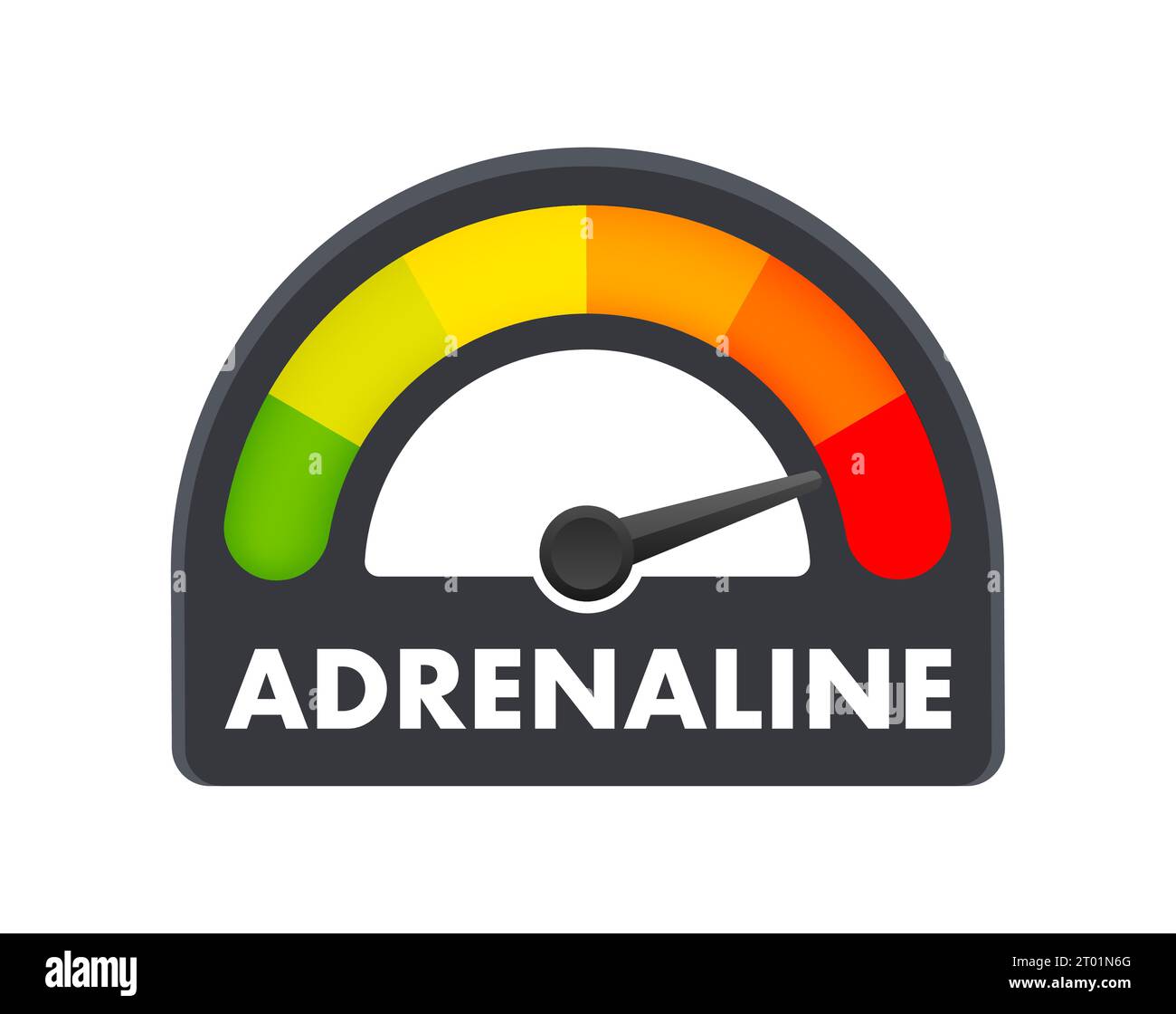 Adrenaline Level Meter, measuring scale. Adrenaline speedometer ...