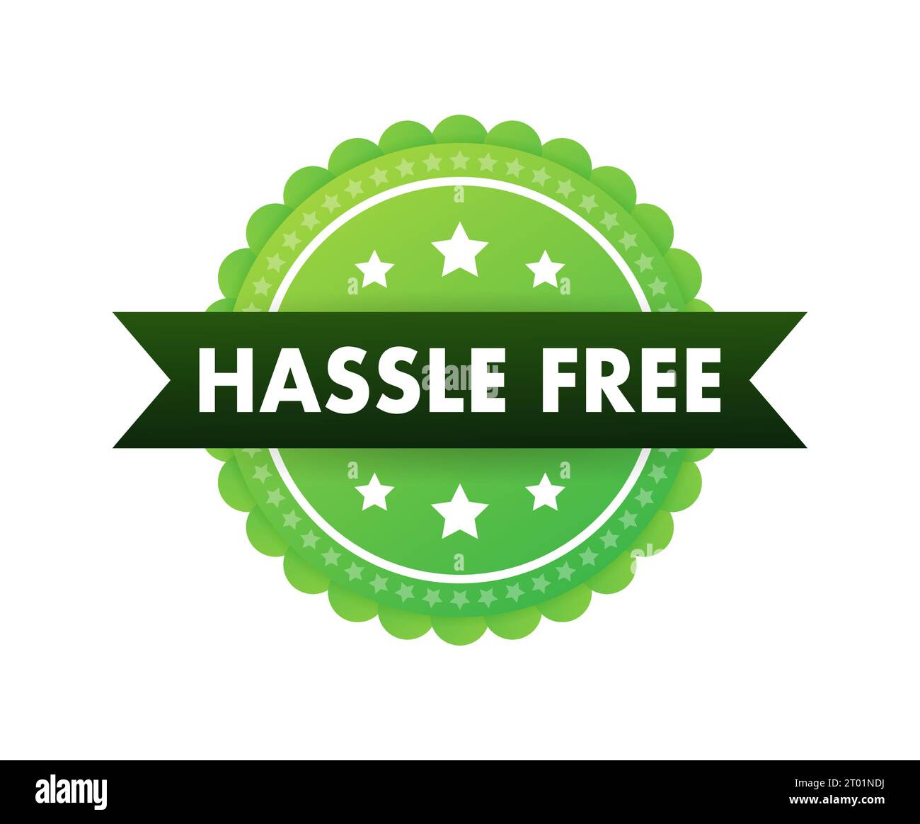 Hassle free sign, label. Vector stock illustration Stock Vector Image ...