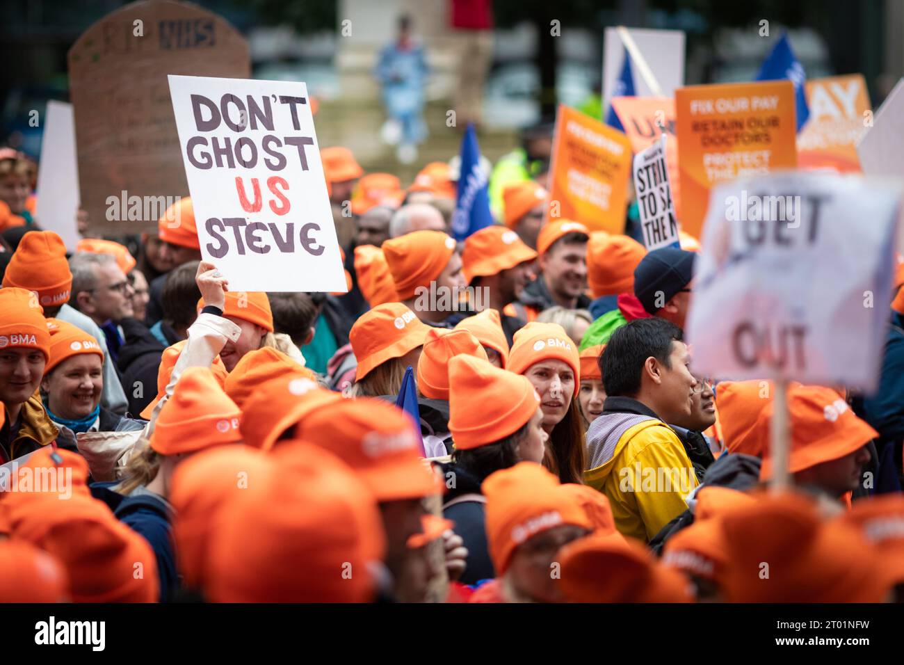 Protesters placards during student protest hi-res stock photography and ...