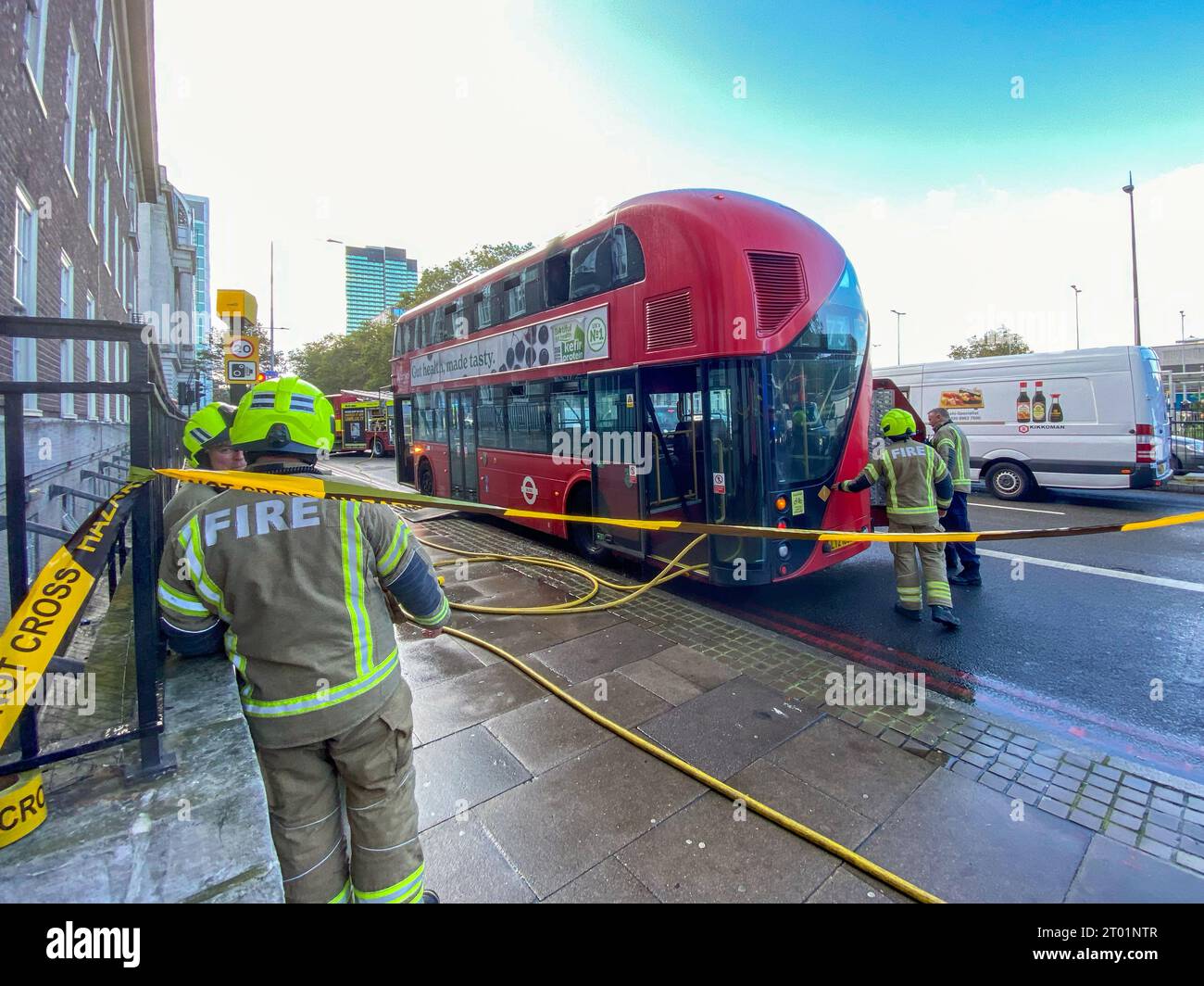 London, UK. 03rd Oct, 2023. The upper deck of an Arriva Routemaster bus ...