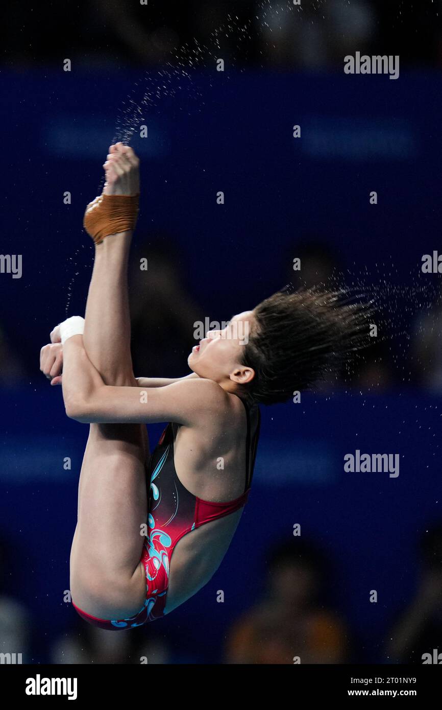 Hangzhou, China's Zhejiang Province. 3rd Oct, 2023. Quan Hongchan of ...