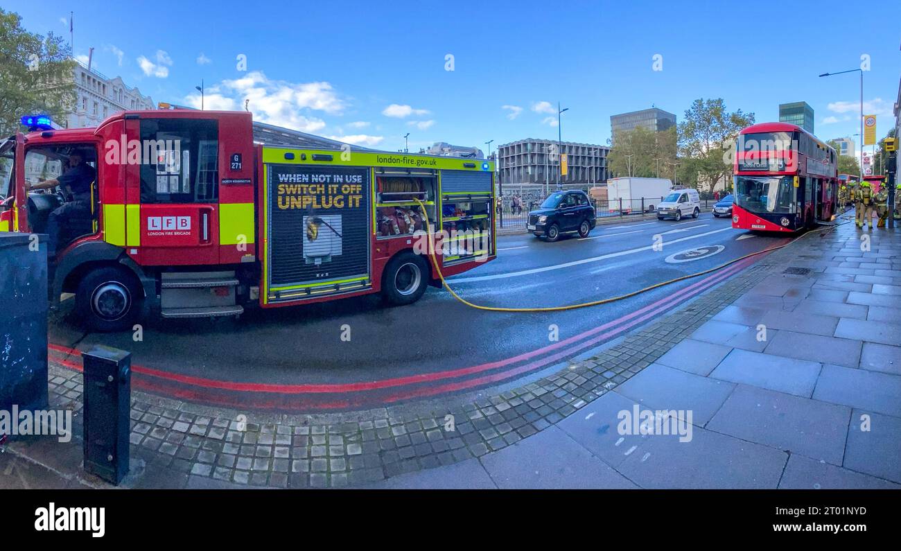 London, UK. 03rd Oct, 2023. The upper deck of an Arriva Routemaster bus ...
