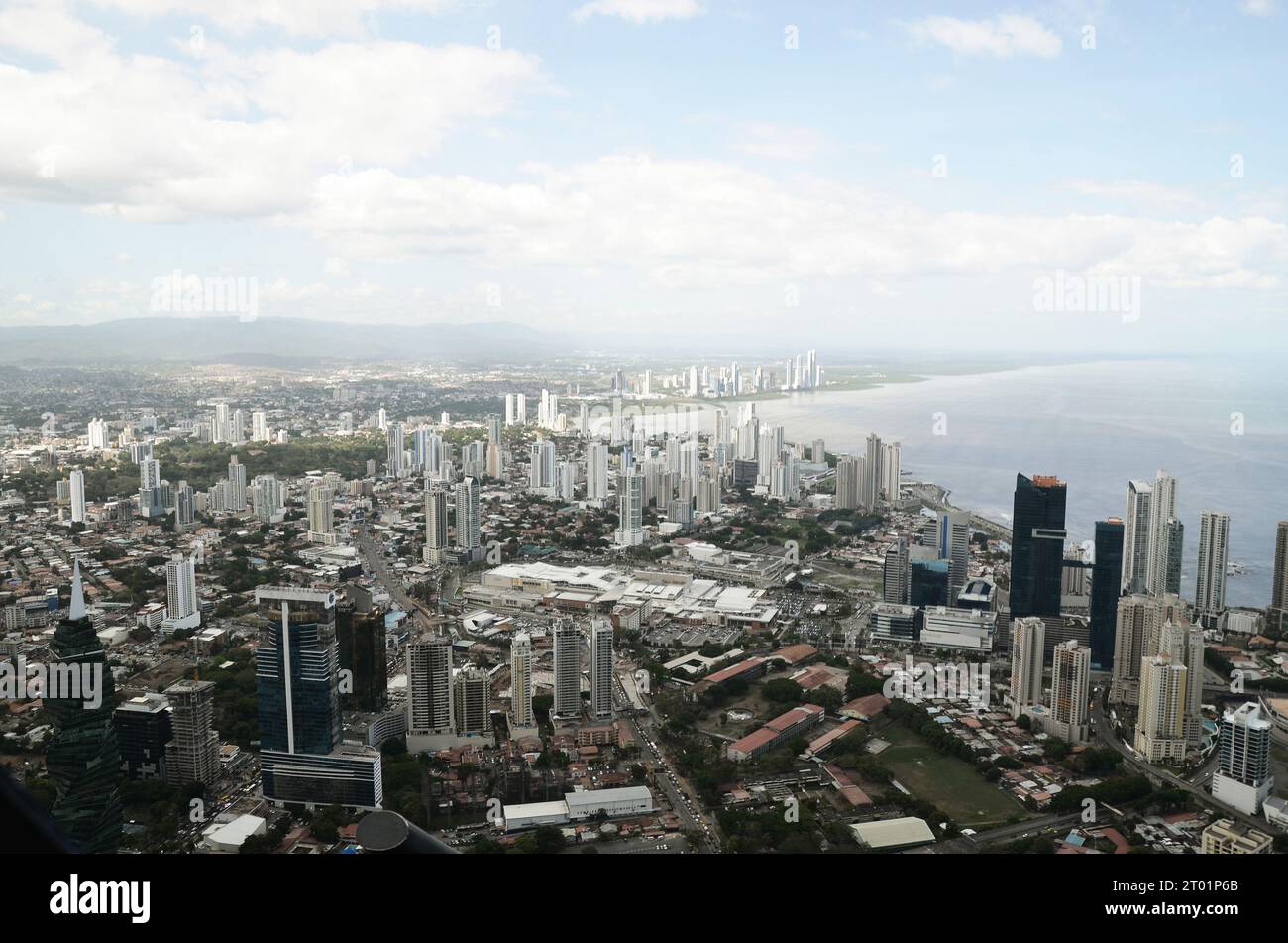 Aerial view of the Panama City skyline. A city that blends modernity ...
