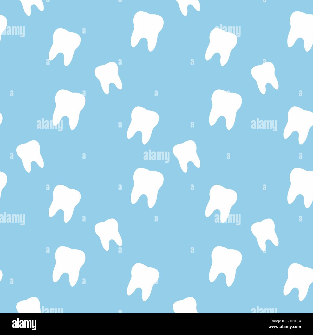 Seamless tooth pattern on a blue background. Vector illustration Stock ...