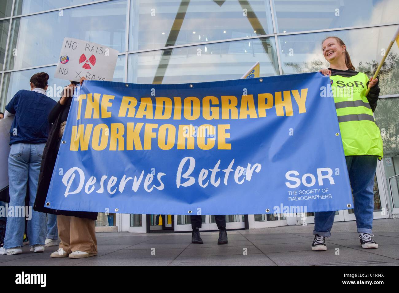 London, England, UK. 3rd Oct, 2023. Picket outside University College ...