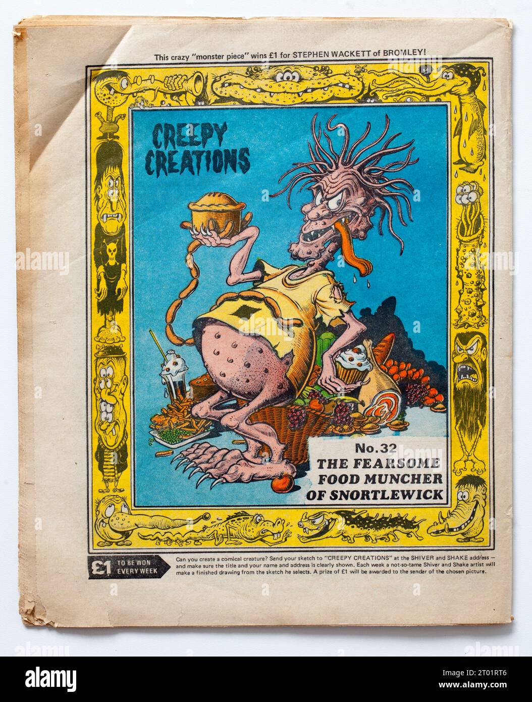 Cartoon Contest in Shiver and Shake Comic - The Fearsome Food Muncher ...