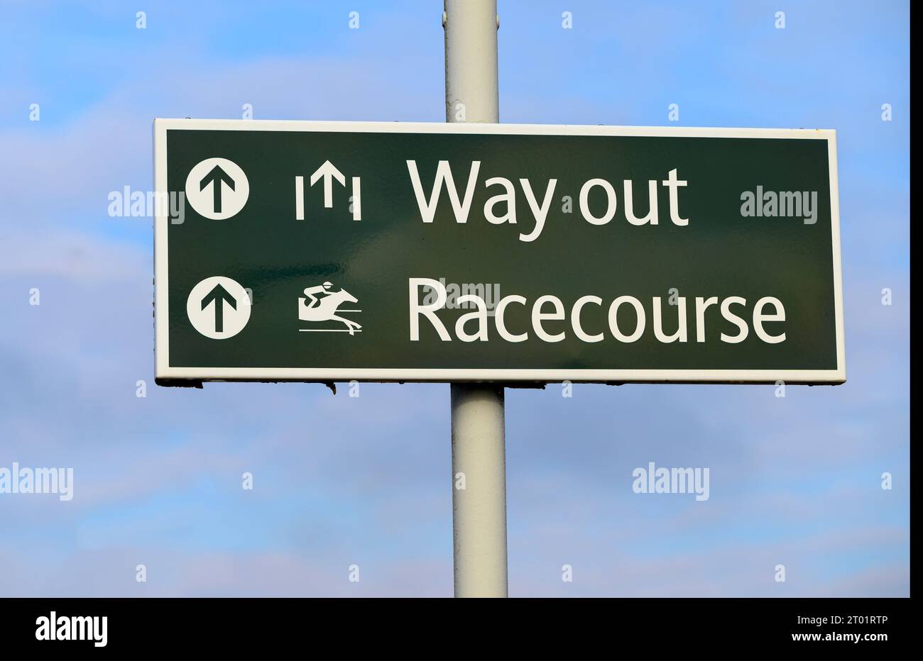 Platform sign at Tattenham Corner Railway Station, Surrey, England ...