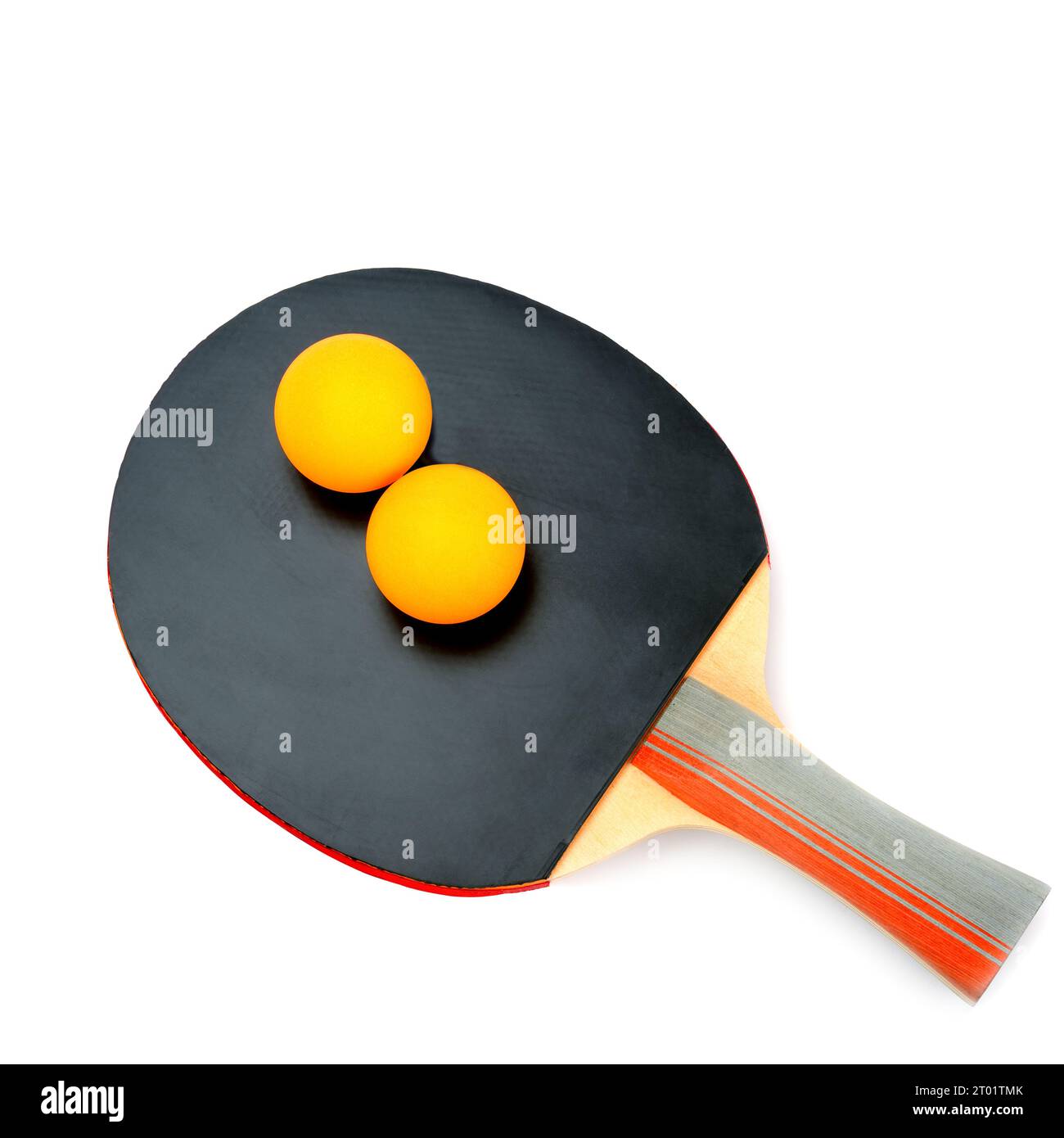 Ping-pong rackets and ball isolated on white background Stock Photo - Alamy