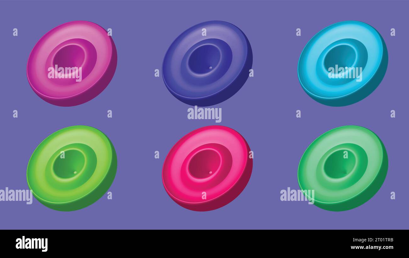 a group of set creative realistic 3d custom shape design vector ...