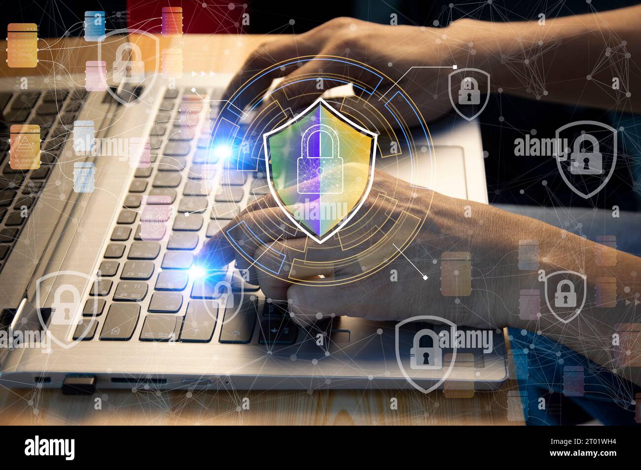 cybersecurity concept, user privacy security and encryption, secure ...