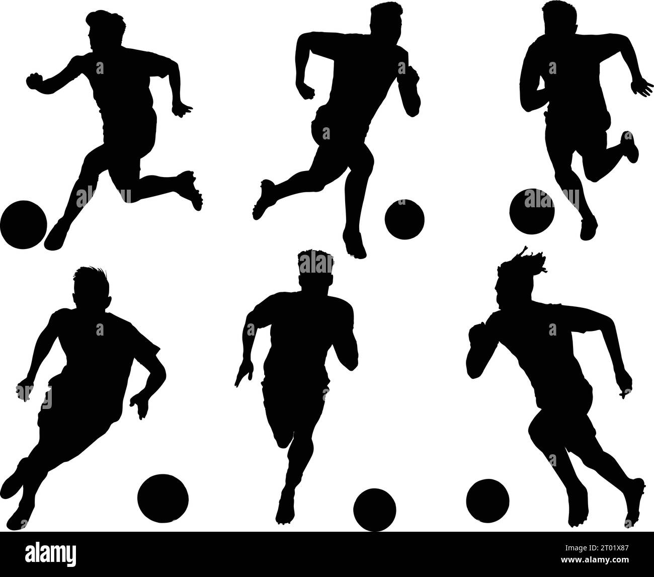 A set of vector set of football, soccer players. Vector Iluustration ...