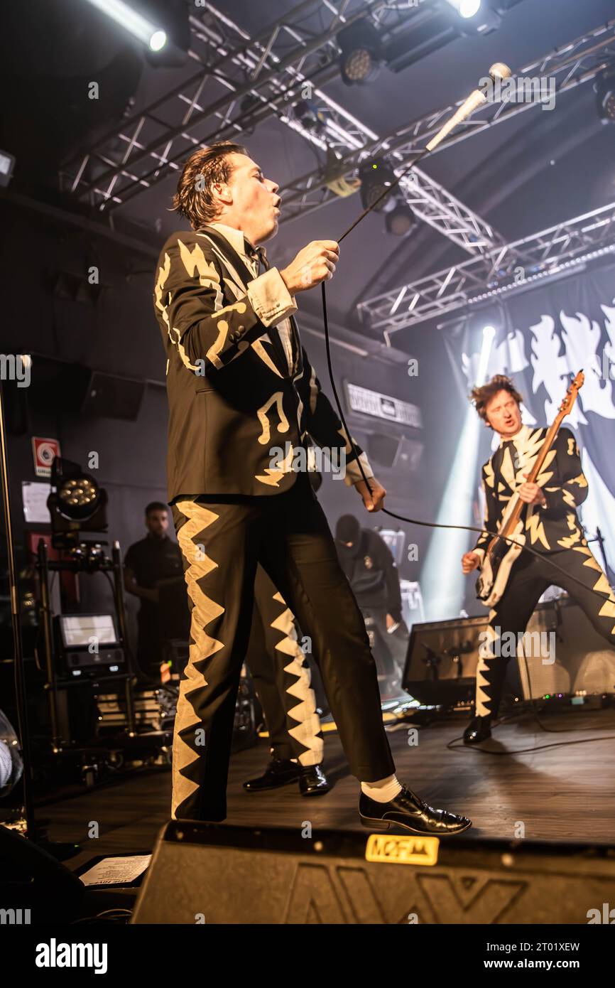 Milan Italy. 02th Oct 2023. The Swedish band THE HIVES performs live on ...