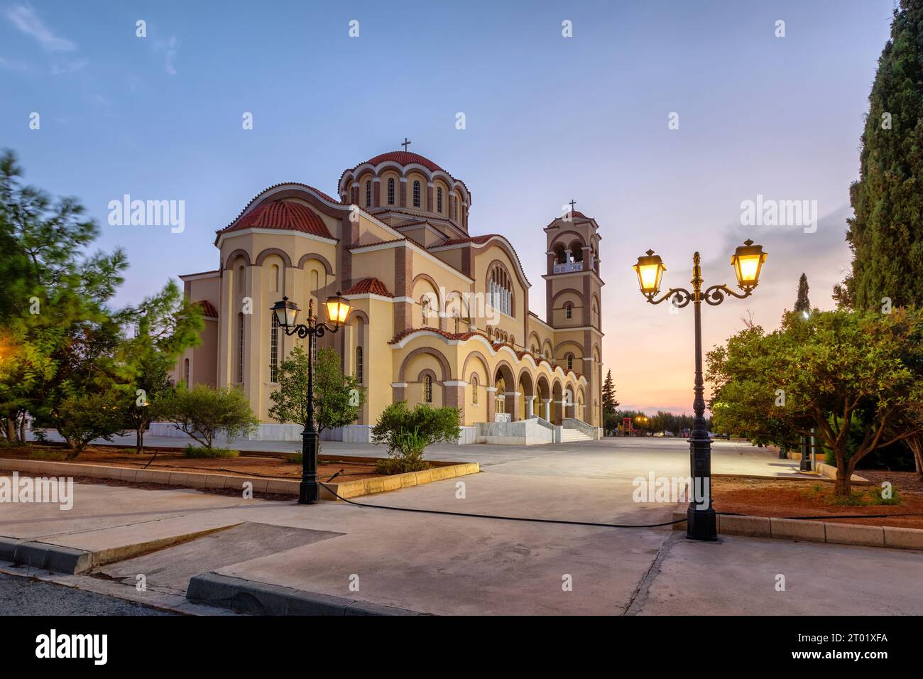 Agios Dimitrios church on sunset in Paralimni, Cyprus Stock Photo - Alamy